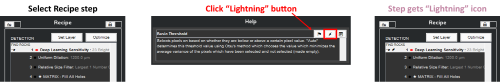 Notes, Flags, Interruptible, Custom Recipe Names - MIPAR User Manual - v5.3