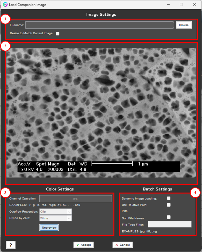 Load Companion Image - MIPAR User Manual - v5.3