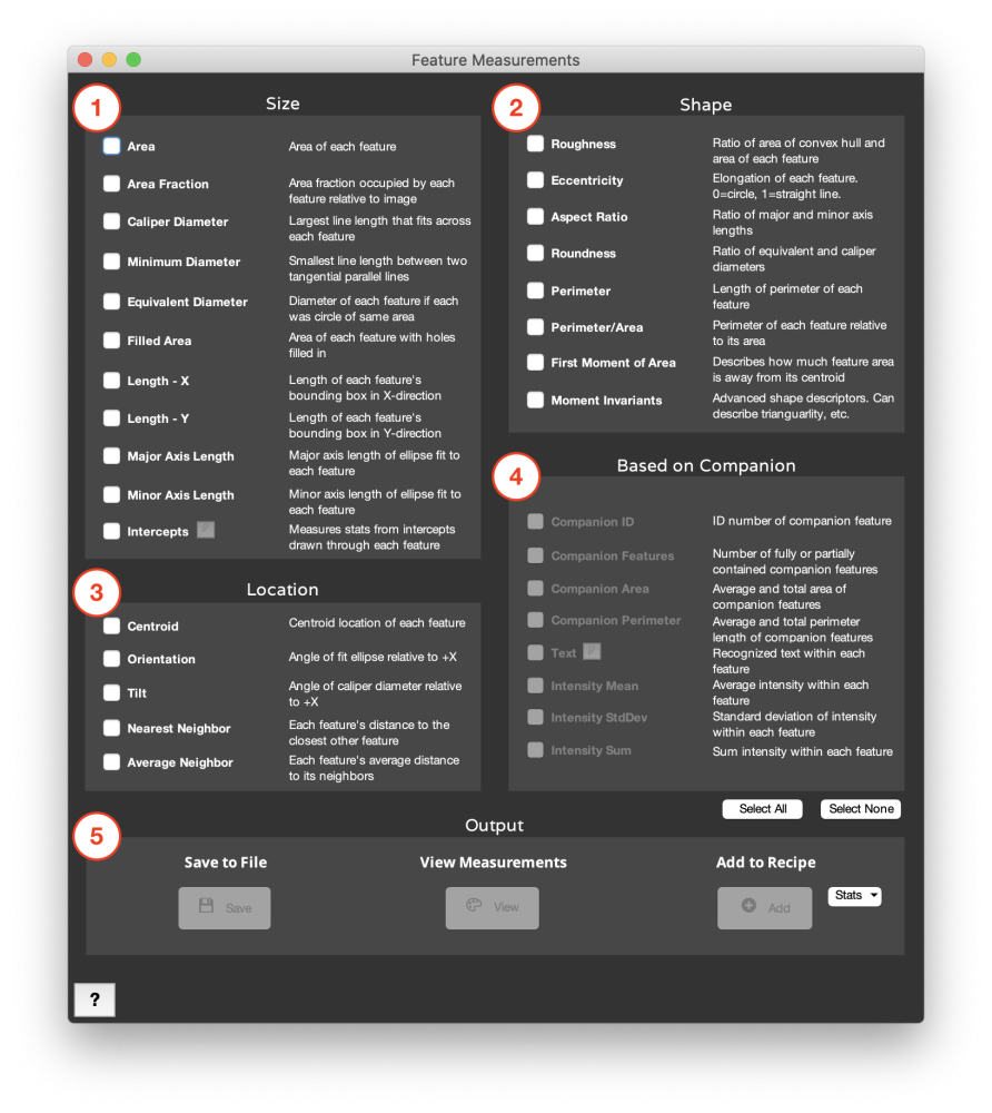 Feature Measurements - MIPAR User Manual - v5.3