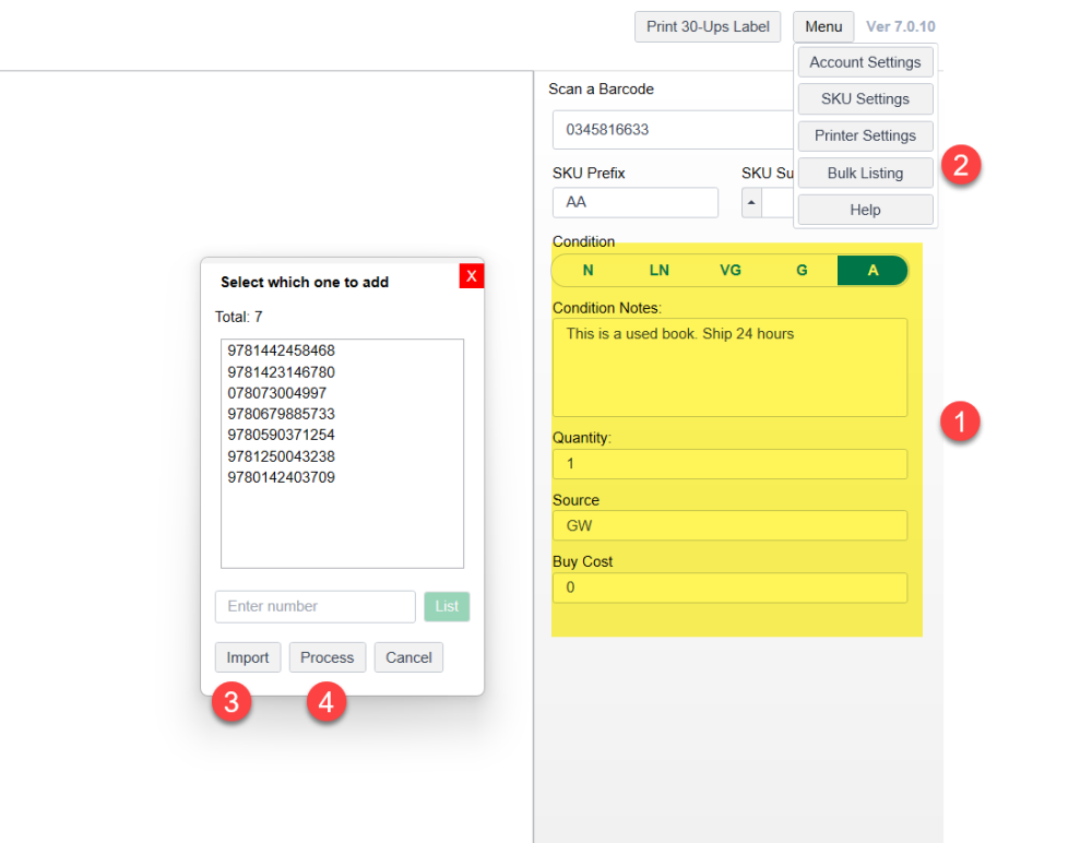 Bulk Listing - ASellerTool Scoutly and TurboLister User Guide - 1
