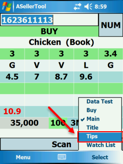 Tips Screen - ASellerTool Scoutly and TurboLister User Guide - 1