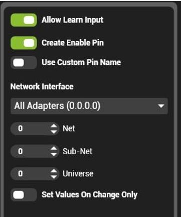 ArtNet Input - Hippotizer V4 - 4.6.5