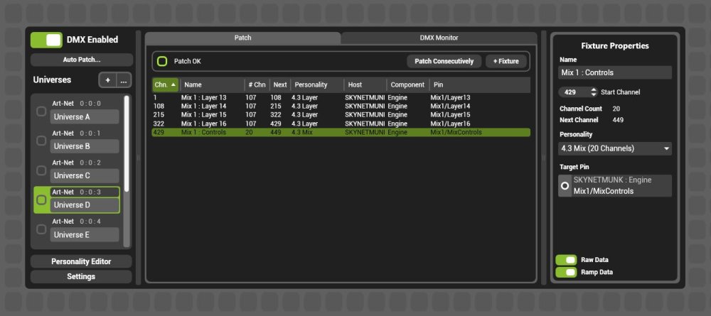 Fixture Patch - Hippotizer V4 - 4.7.3