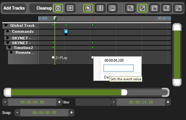 Triggering from another timeline - Hippotizer V4 - 4.7.3