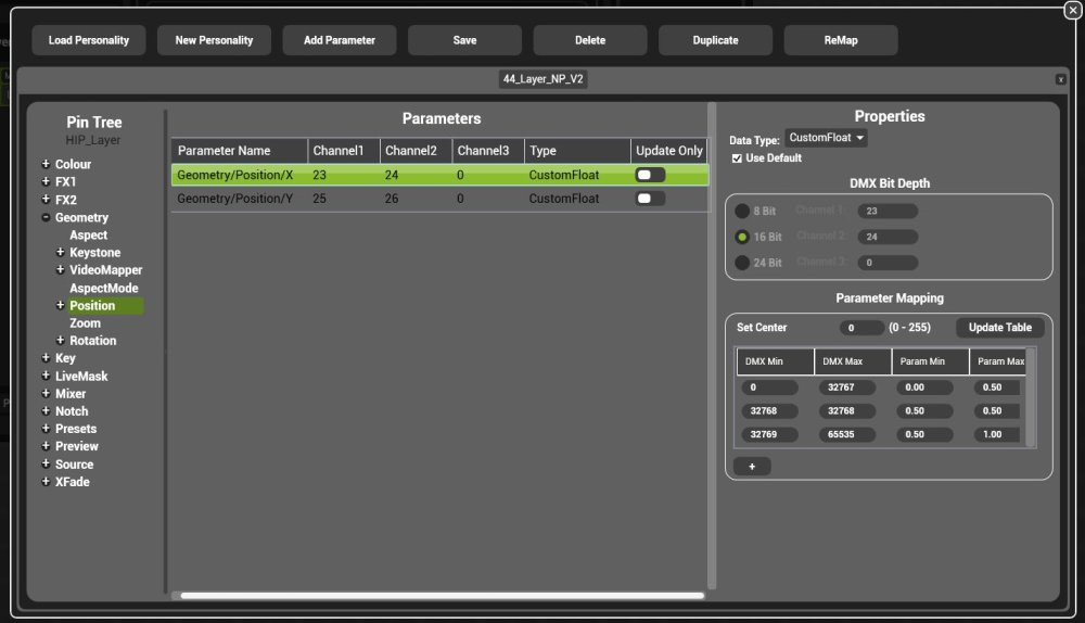 Float Pins - Hippotizer V4 - 4.7.3