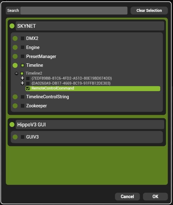 Triggering from another timeline - Hippotizer V4 - 4.7.3