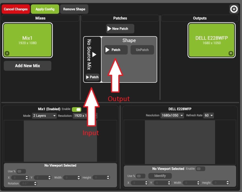 Patching SHAPE - Hippotizer V4 - 4.3.3