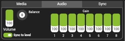 Audio Tab - Hippotizer V4 - 4.8.3