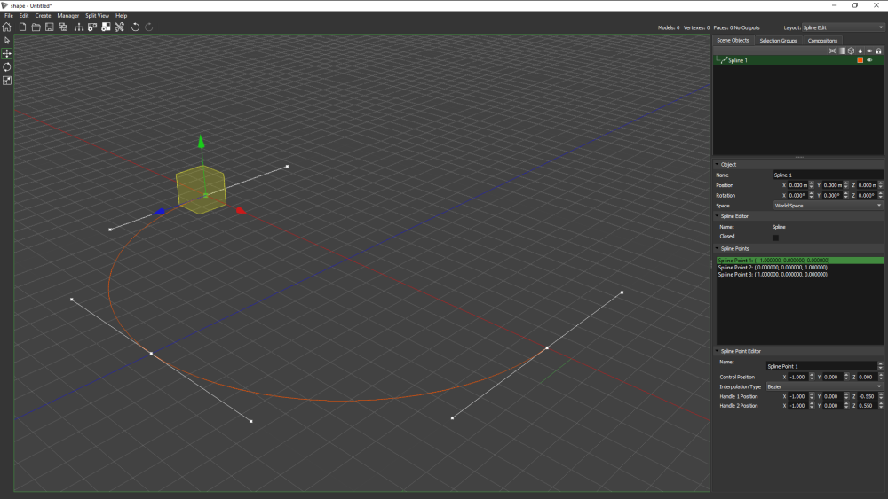 Creating and Editing Splines - SHAPE - 4.8.0