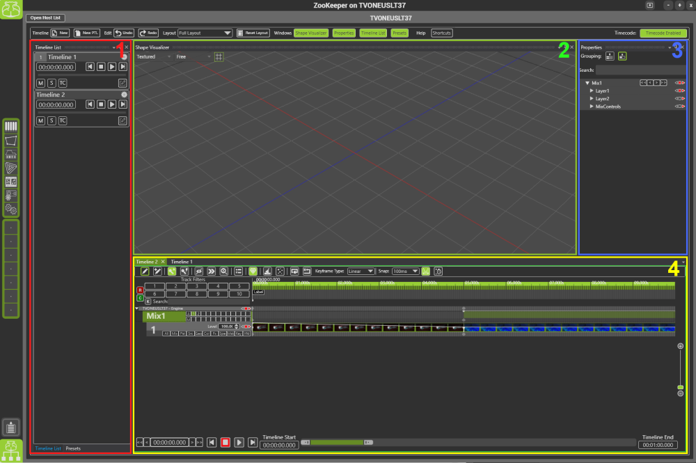 TimelinePlus UI - Hippotizer V4 - 4.8.4