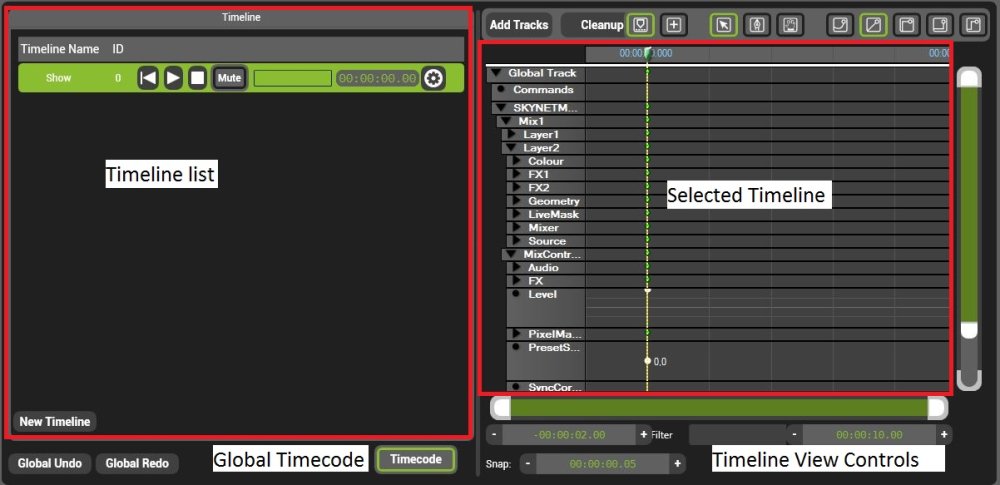 Timeline - Hippotizer V4 - 4.7.3