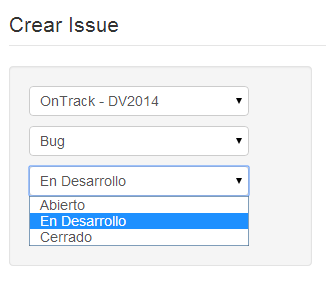 Crear Issues - OnTrack - 1