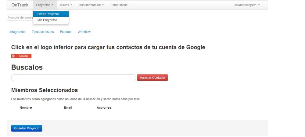 Crear Proyecto - OnTrack - 1