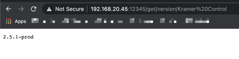 Kramer App Updater – API Commands - Kramer Control - 1