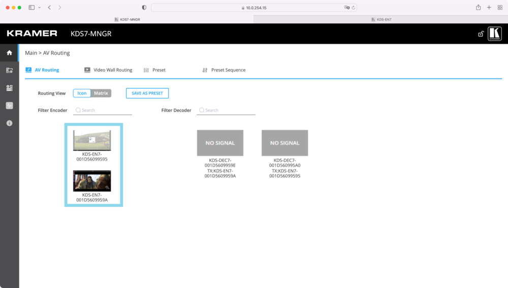 KDS-7-MNGR: UI Does Not Show the Preview - AVSM - 1