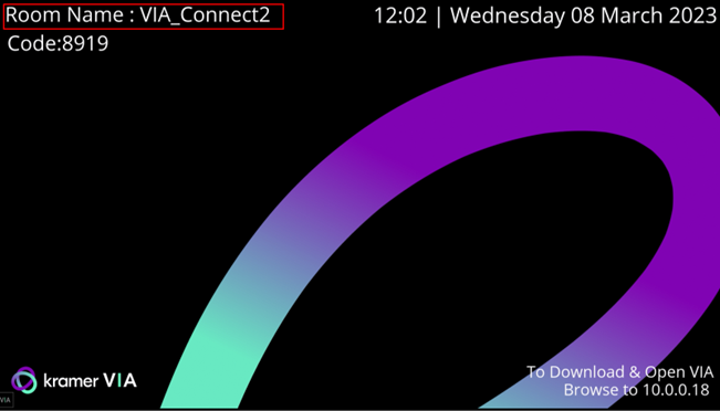 Replacing the Room Name with the IP Address for VIA 4.0 - VIA - 1