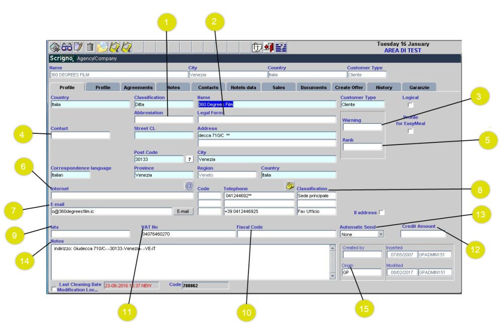 Companies and Agencies form: Non Mandatory fields - NF525 - 1