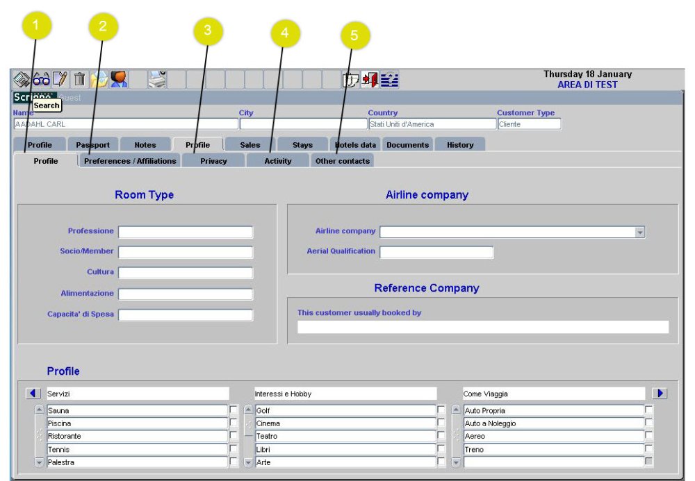 Guest Profile Form - Scrigno PMS Manuale - 1
