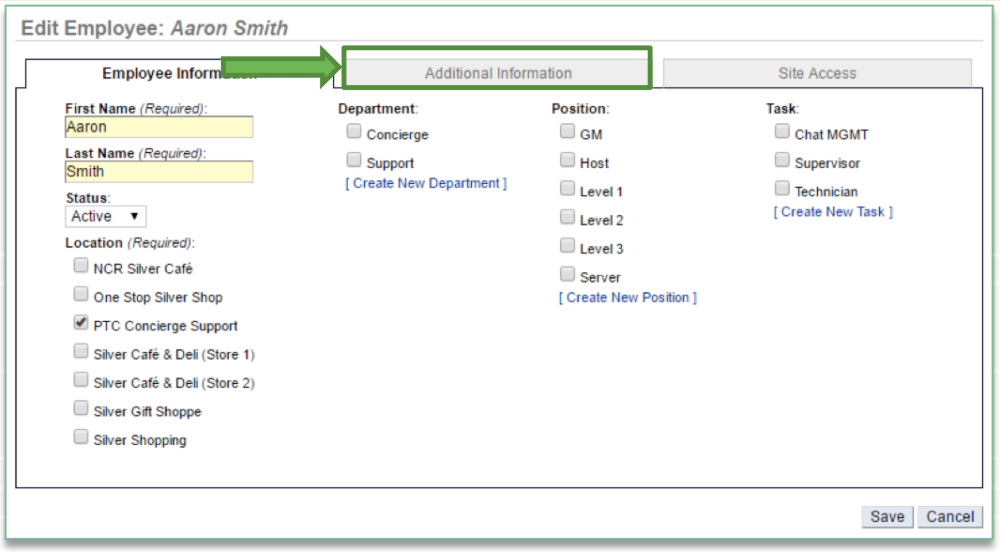Additional Employee Info. - Store User Guide - 2 Additional Employee Info. - Store User Guide - 2