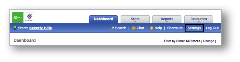 General Settings - NCR Console for Aloha - 1