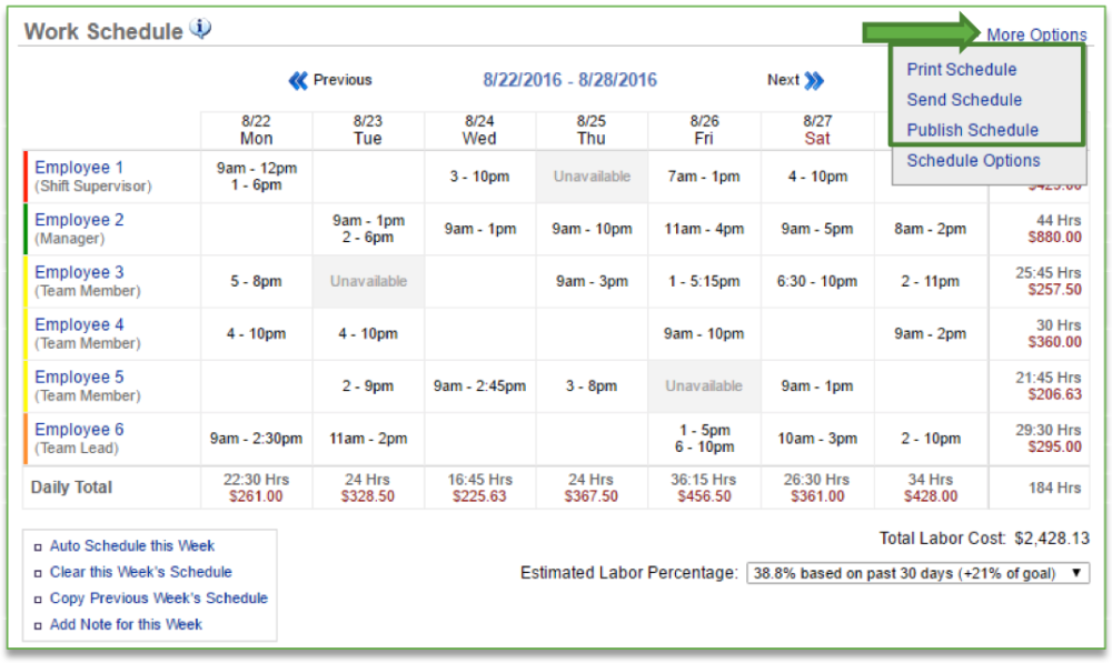 Communicating Schedules - Store User Guide - 2