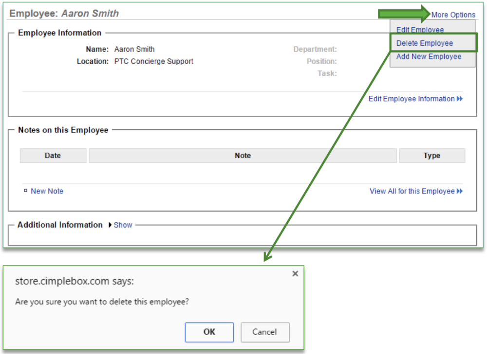 Delete an Employee - Store User Guide - 2