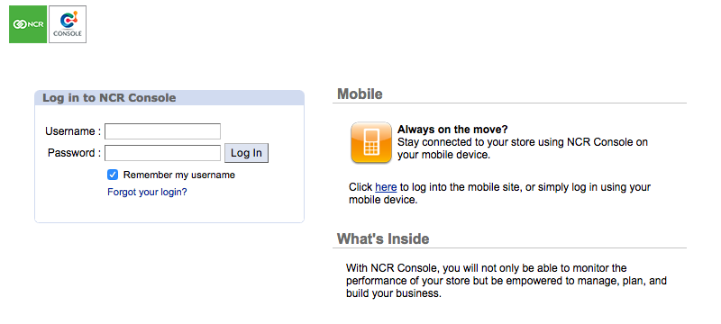 Getting Started - NCR Console for Aloha - 1