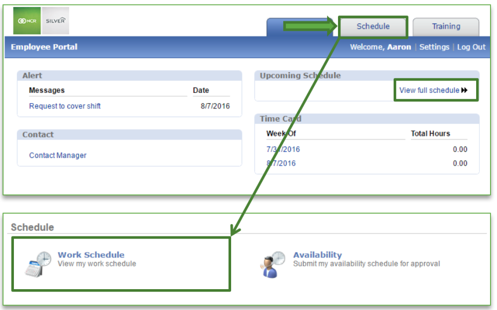 Shift Swap Requests – Employee - NCR Console for Aloha - 1