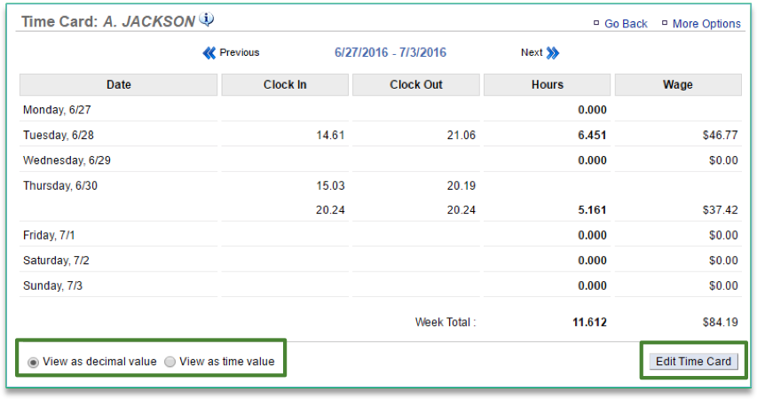 Time Card - Store User Guide - 2