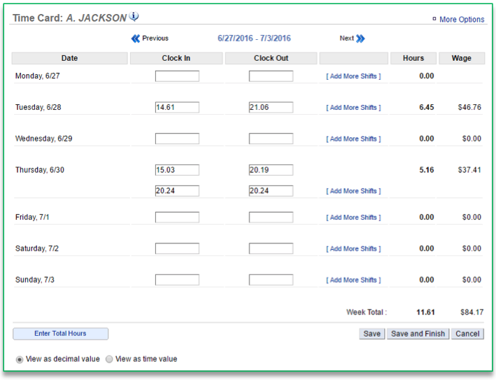 Time Card - Store User Guide - 2