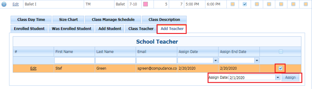 Class Teacher and Add Teacher - Compudance Online Helpdesk - 1