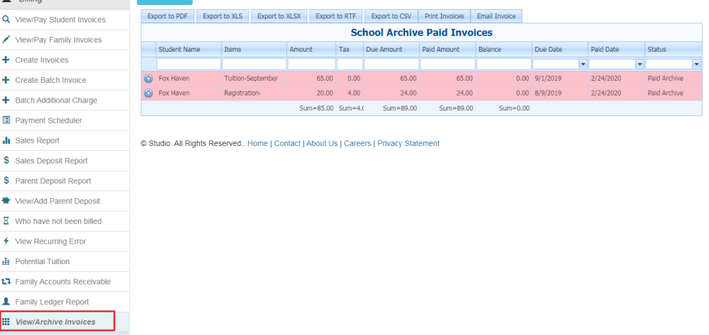 Archive Invoices - Compudance Online Helpdesk - 1