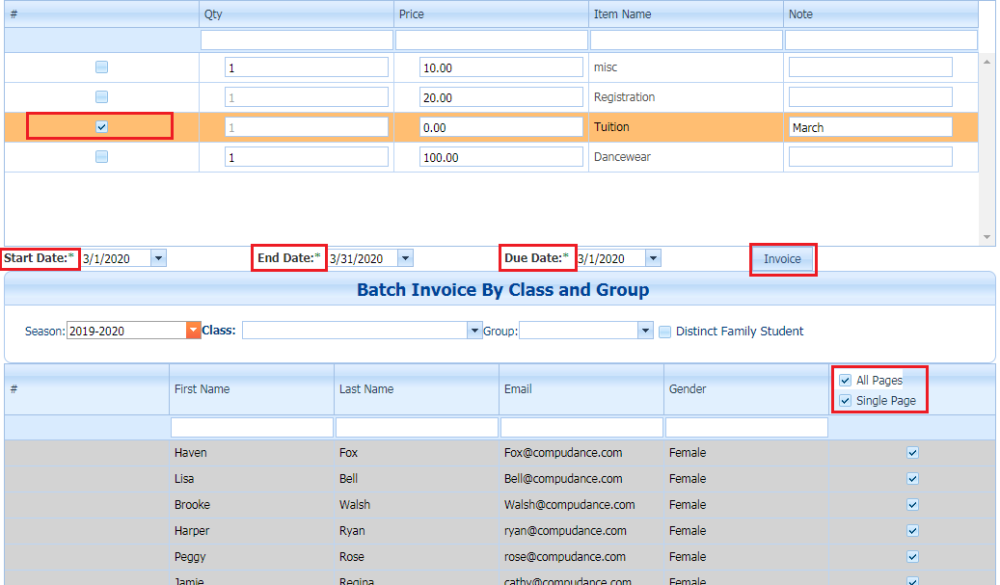 Create Batch Invoice - Compudance Online Helpdesk - 1