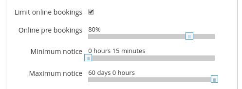 Configure Online booking - Admin Panel - Legacy