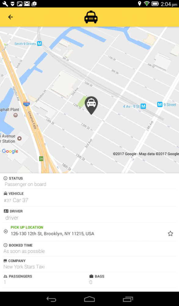 Booking a ride - Passenger App - 1